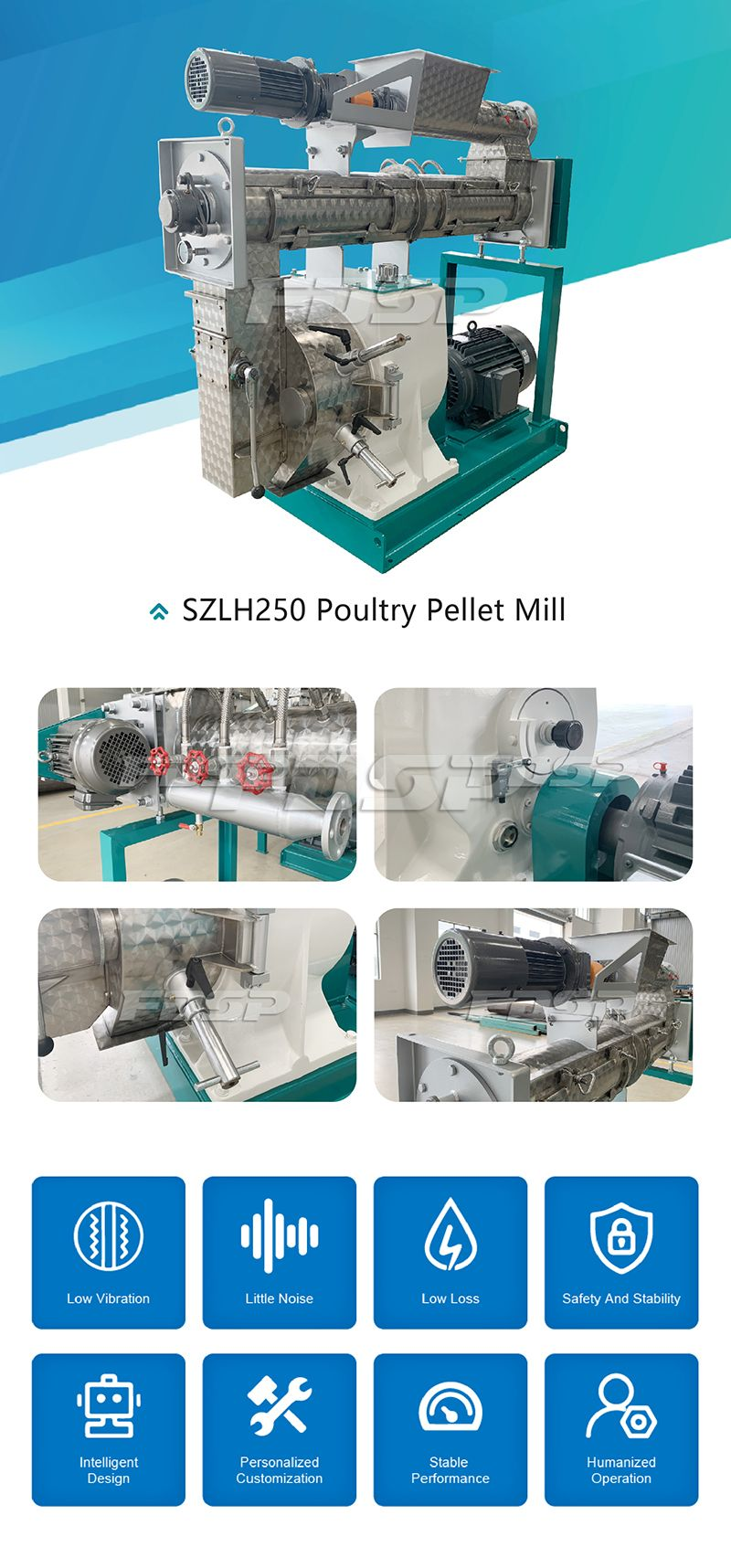 New Design Szlh250 Series Poultry Feed Ring Die Pellet Mill For Sale ...