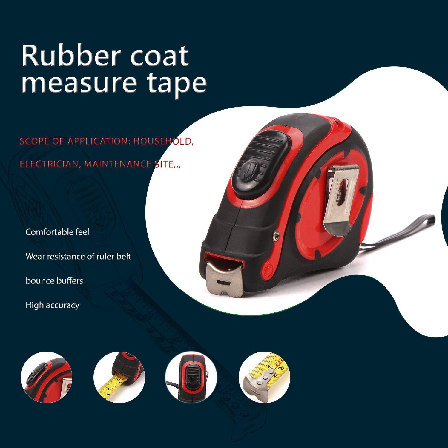 High Quality Tape Stop Portable Tape Measure 5m/7.5m Steel Measuring ...