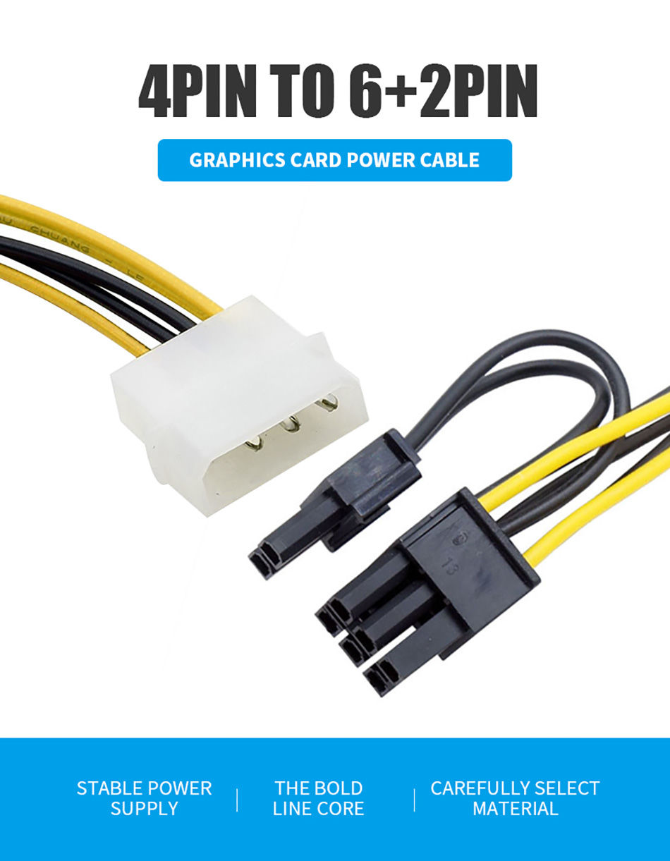 Buy Wholesale China Graphics Card Splitter Power Supply Cable 8 Pin ...