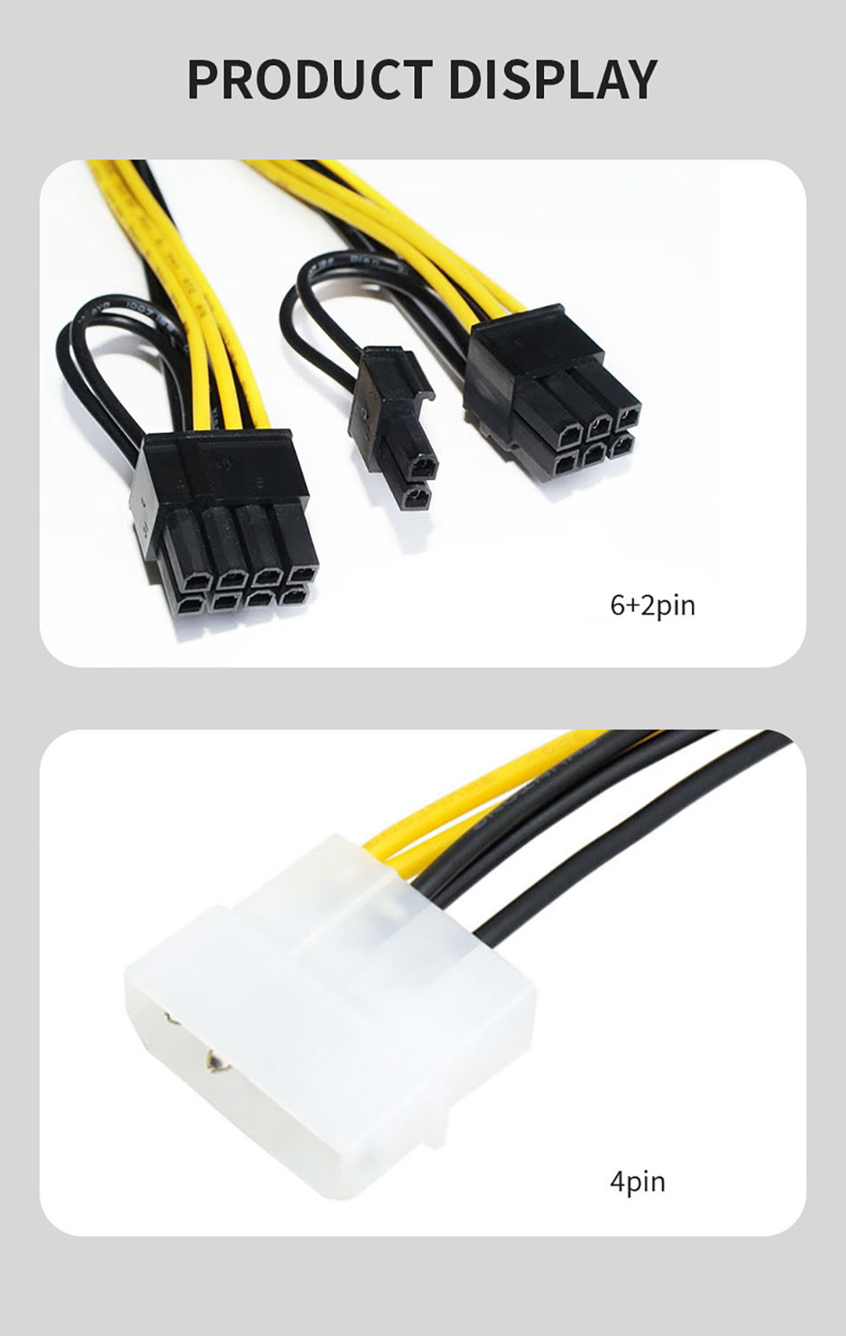 Buy Wholesale China Graphics Card Splitter Power Supply Cable 8 Pin ...