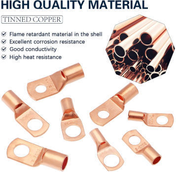Electrical Cable Terminal , Copper Tube Terminals Tinned Electrical ...