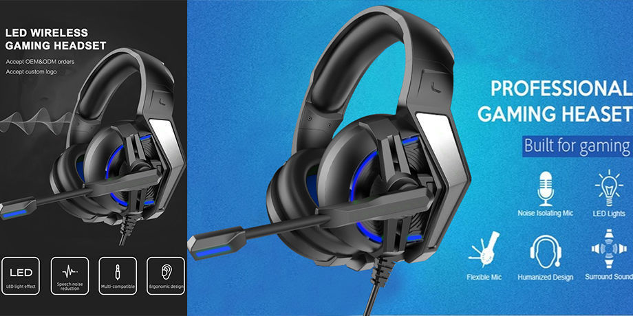 Buy China Wholesale 2022 Cool Design Over-ear Electronics Wired Headset ...