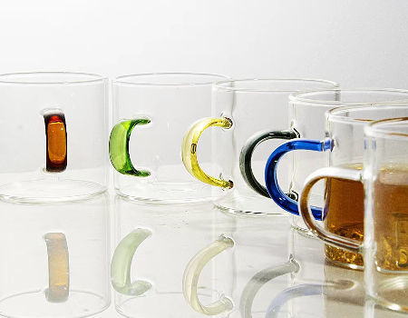 Buy Wholesale China High Borosilicate Mini Glass Mugs Set With Color ...