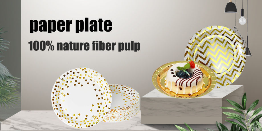 Buy Wholesale China Paper Plates Hexagonal Colored Gold-plated Paper ...