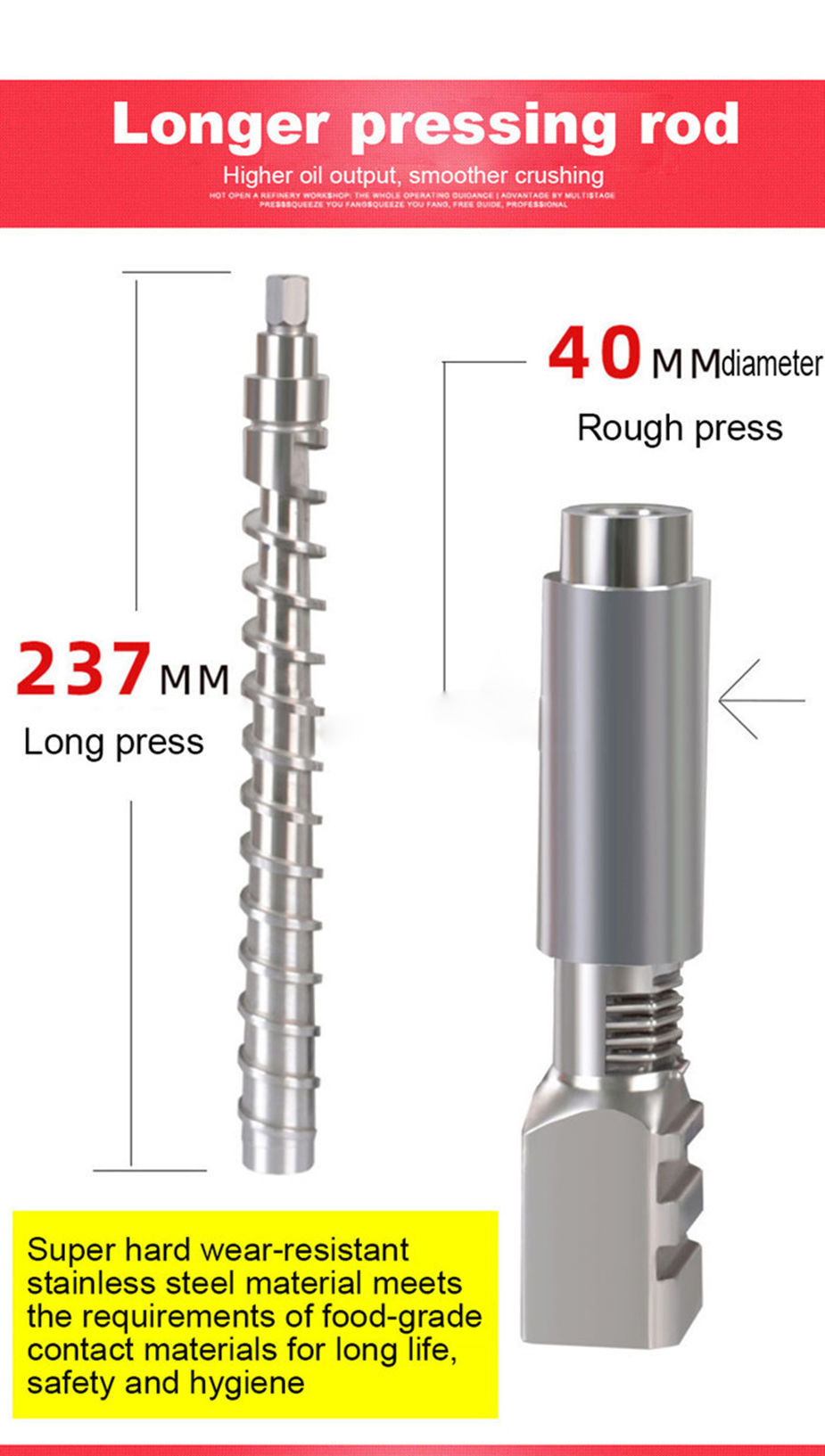 Larger Capacity Automatic Temperature Control Screw Mini Oil Press ...