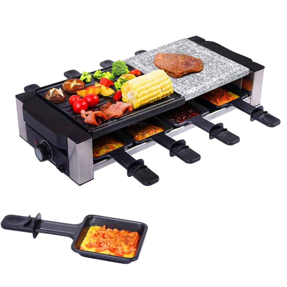 Buy Wholesale China Raclette Grill For 8 Persons Electric Smokeless Bbq ...