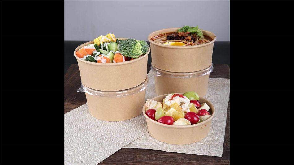 Buy China Wholesale Custom Kraft Paper Bowl Packaging Salad Box ...