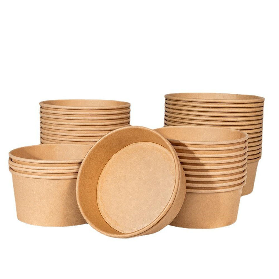 Buy China Wholesale Custom Kraft Paper Bowl Packaging Salad Box ...