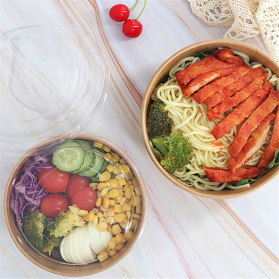Buy China Wholesale Custom Kraft Paper Bowl Packaging Salad Box ...