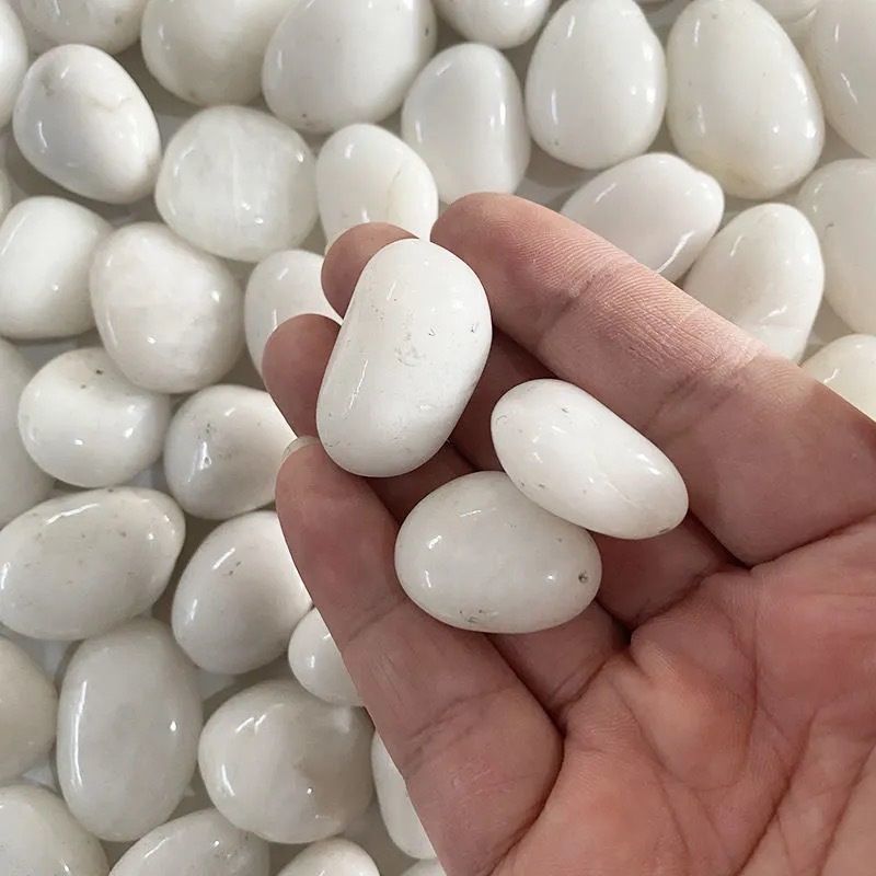 Pure White Pebbles Natural Decorative River Stones Landscape Tiles $320 ...