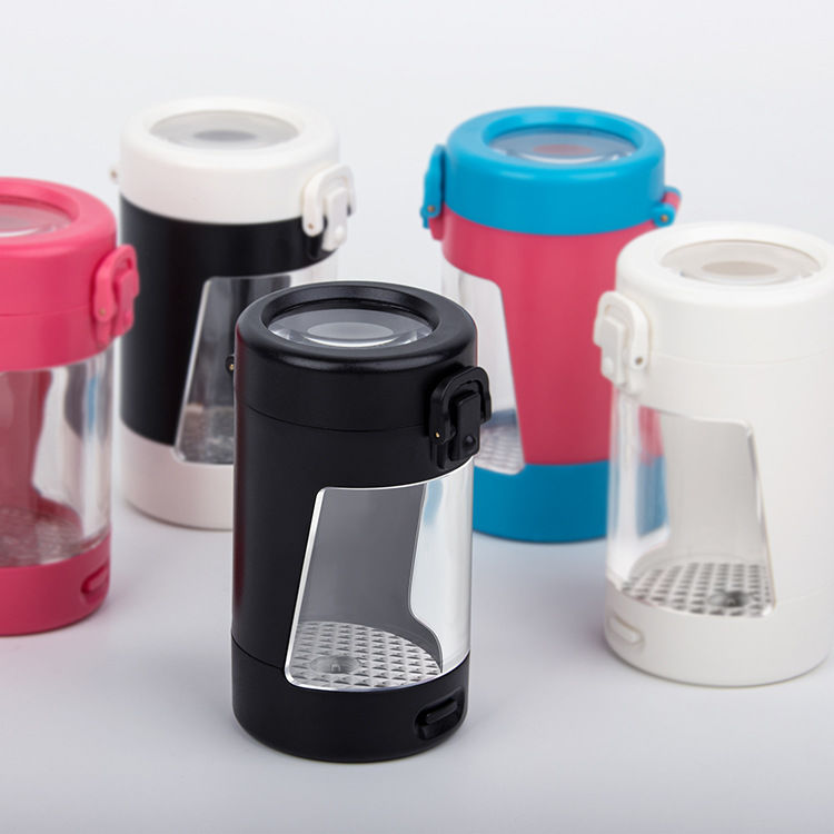 Buy Wholesale China New Arrival Glass Jar With Magnifying Lid Led Light ...