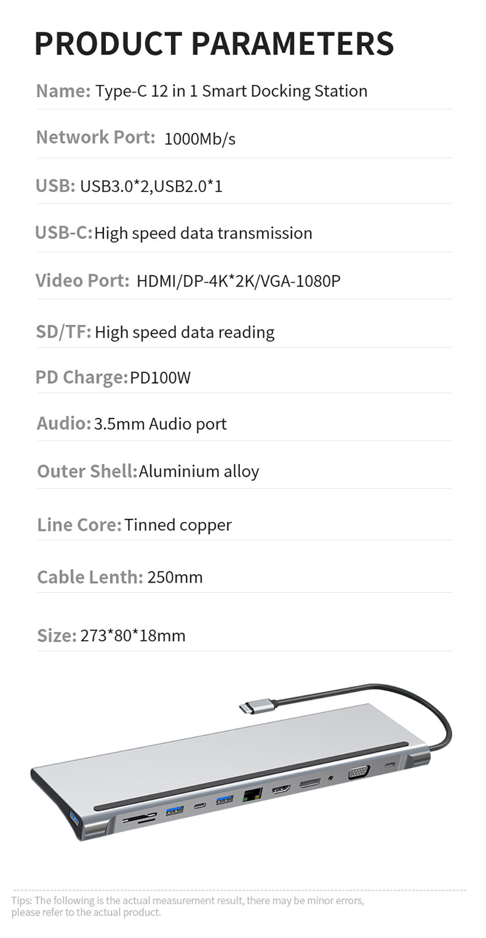 Factory Wholesale 12 In 1 Usb C Docking Station Usb Type C To 4k ...