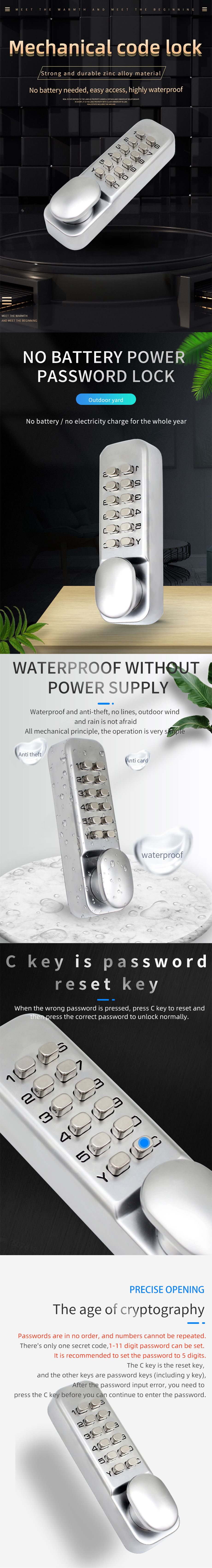 Bulk Buy China Wholesale High Security Digital Push Botton Code Door ...