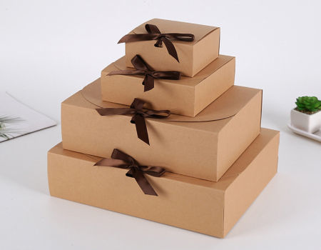 Exquisitely Crafted Cowhide White Cardboard Gift Box Bow Box Macaron ...