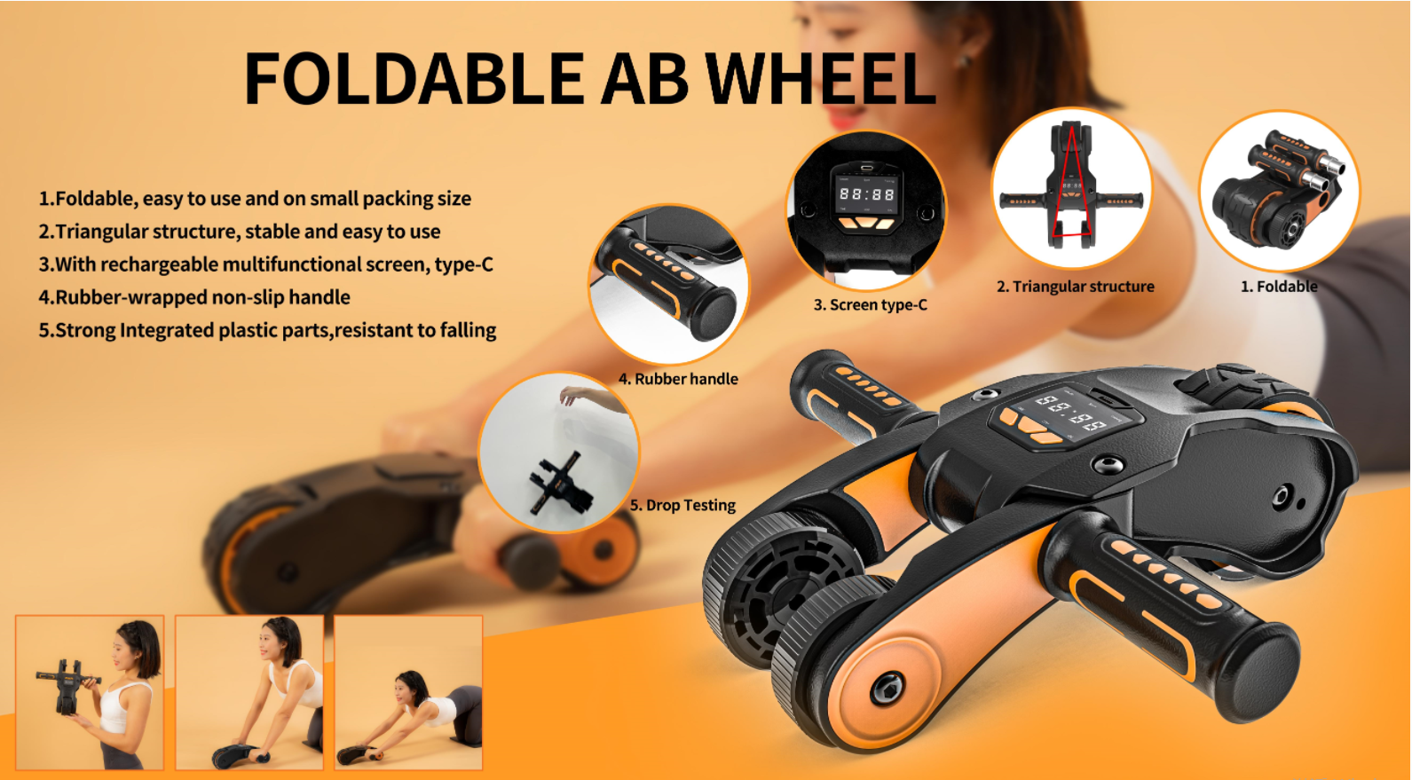 Buy Wholesale China Oem Customized Yellow Green Ab Wheel Roller Set ...