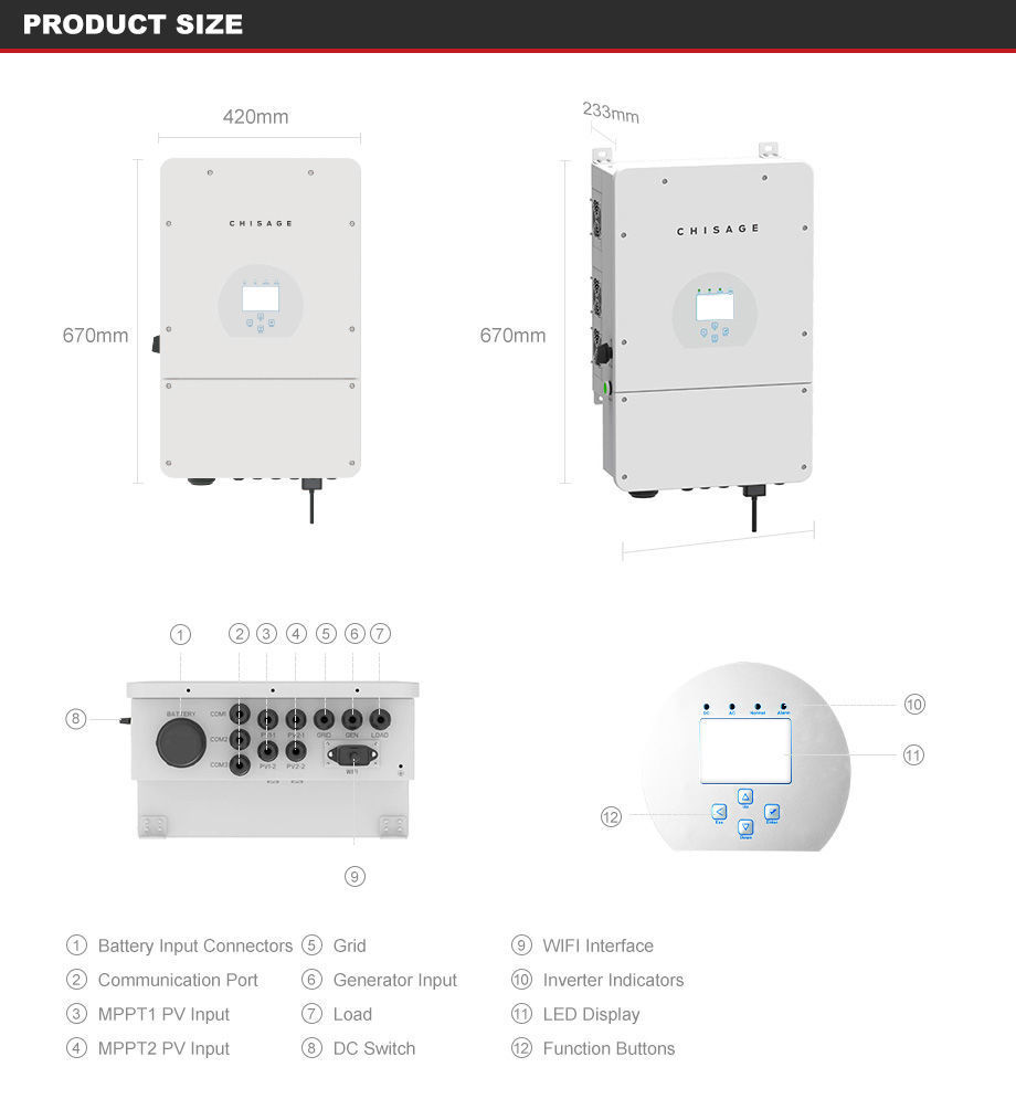 Buy Wholesale China 8kw Hybrid Solar Inverter Ip65 Low Frequency Power ...