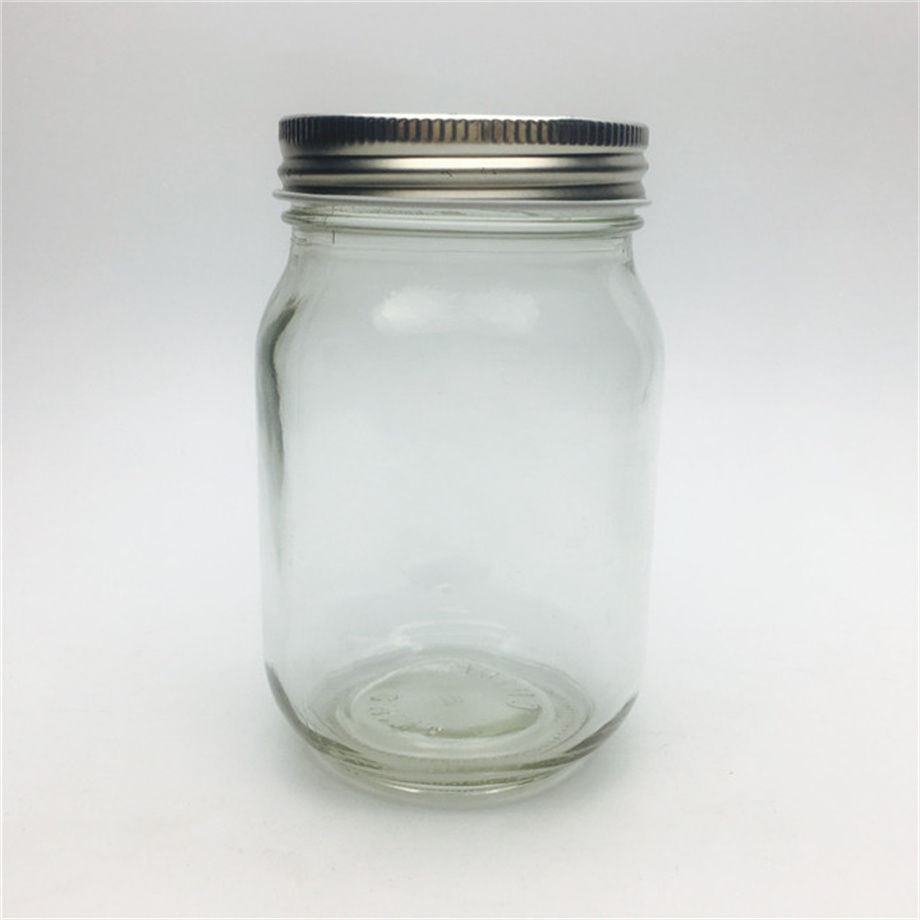Wholesale 500ml 16oz Food Grade Glass Canning Jars Jam Coconut Oil ...