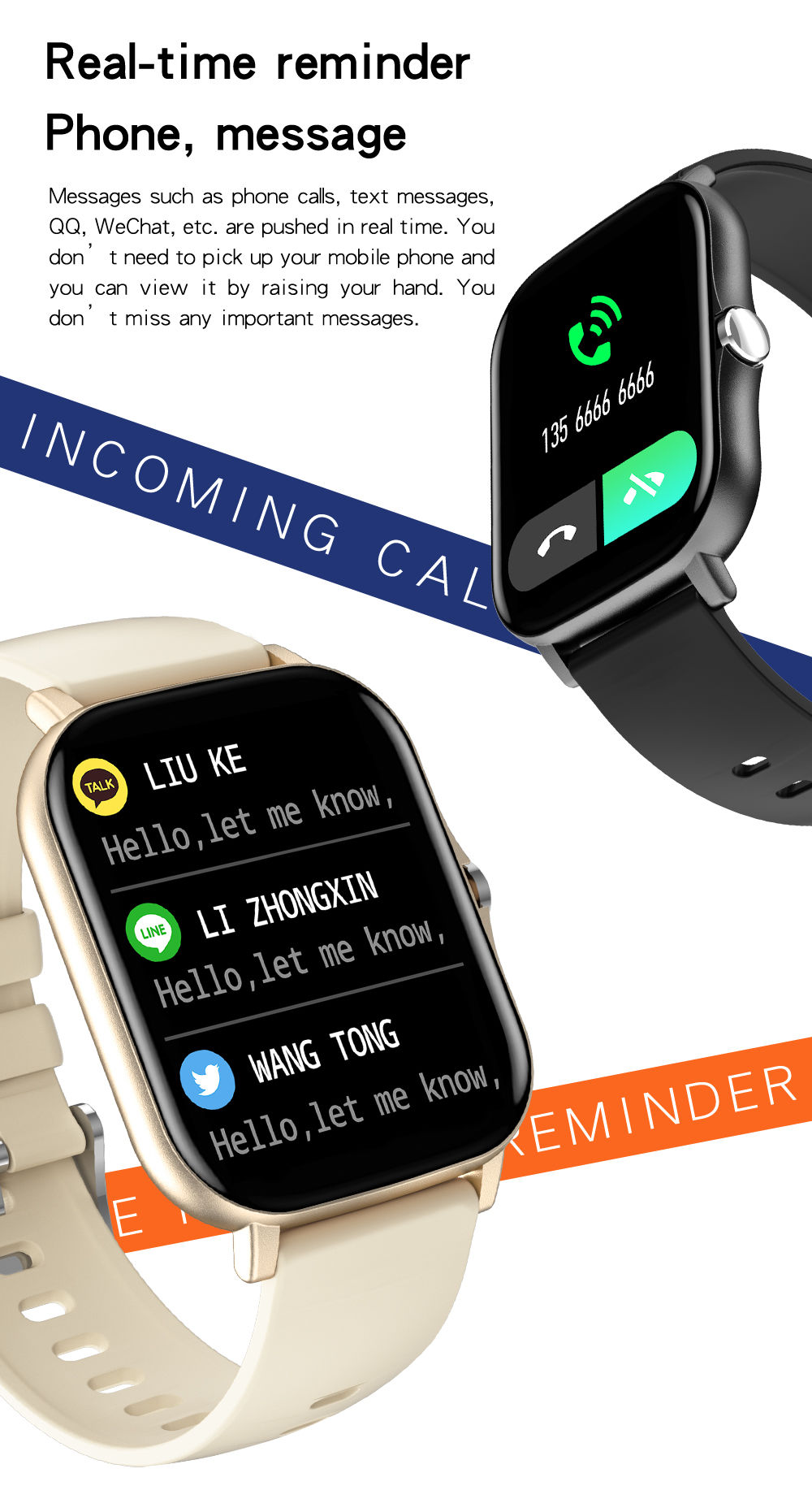 Buy Wholesale China Touch Screen Dial Calling Smart Sports Fitness ...