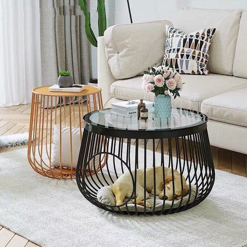 Hot Sale Custom Luxury Modern Black Iron Mdf Glass Teapoy Side Tables For Living Room And Bedroom Expore China Wholesale Coffee Tables and Storage Drawers Teapoy Side Tables Luxury Table
