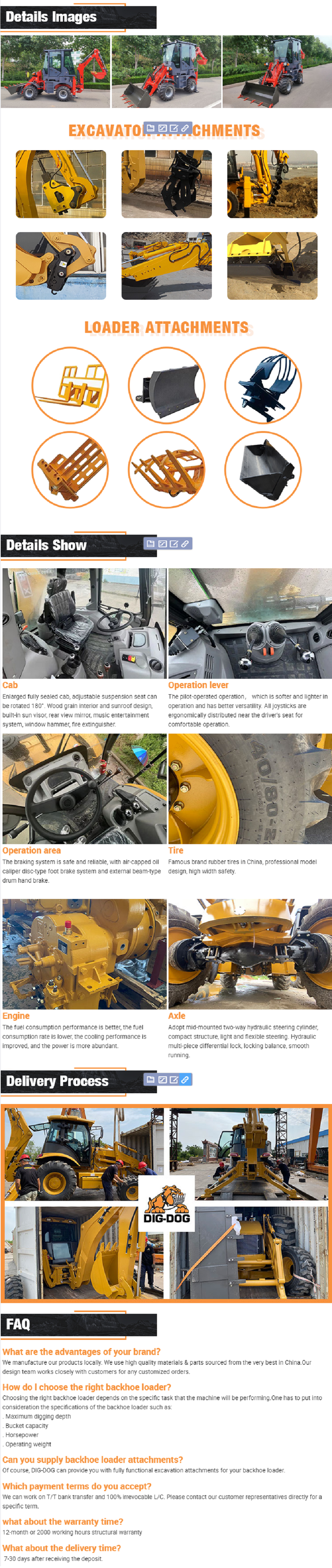 Wholesale Mini Backhoe Loader Compact Tractor With Loader And Backhoe ...