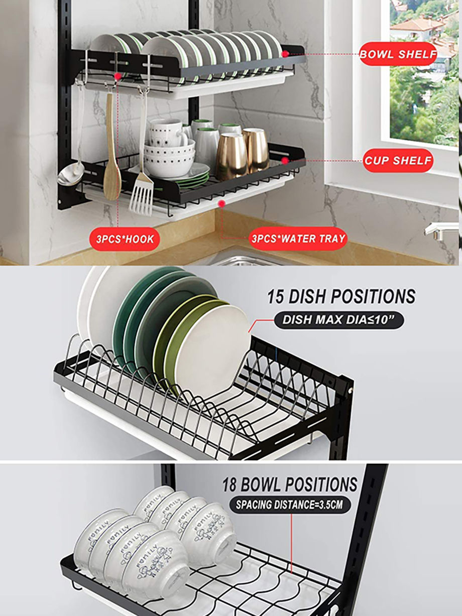 Buy Wholesale China Kitchen Organizer Shelf Plate Bowl Dish Drying ...