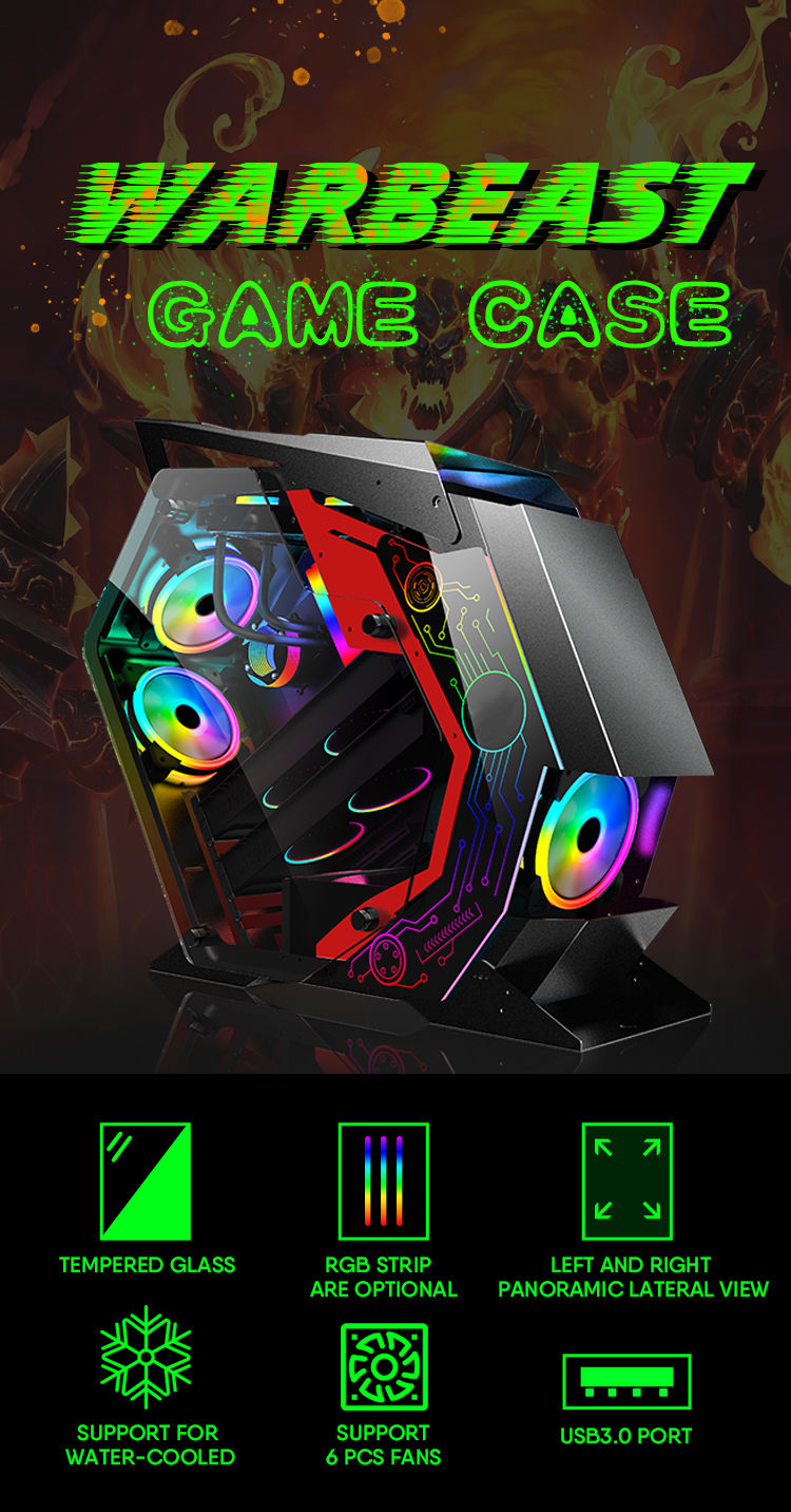 Buy Wholesale China Itx Cpu Cabinet Cool Atx Full Tower Desktop With ...