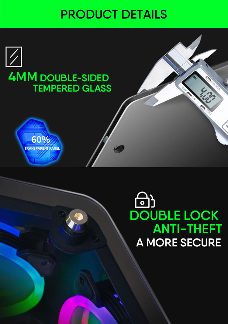 Buy Wholesale China Itx Cpu Cabinet Cool Atx Full Tower Desktop With ...