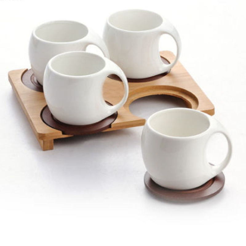 Six Piece Simple Rustic Ceramic Cup Set 200ml Tea Cup Coffee Cup With ...