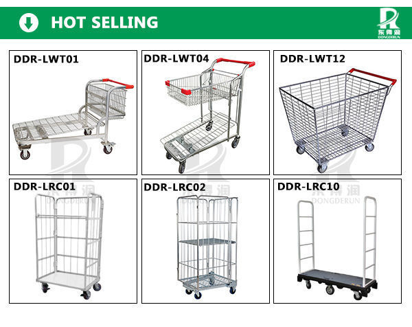 Industrial Logistic Metal Hand Push Platform Warehouse Storage Trolley ...