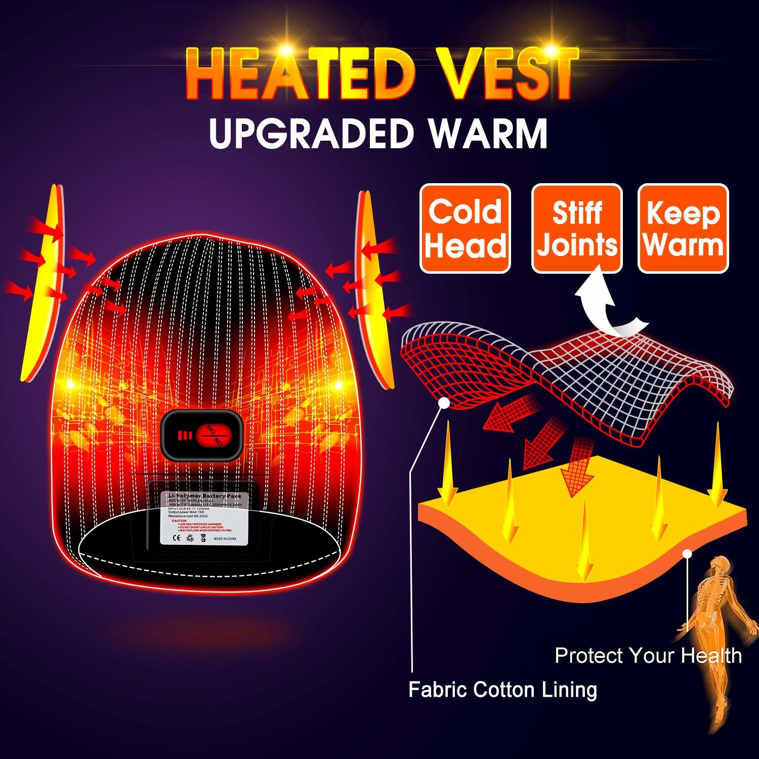 Buy Wholesale China Men Women Rechargeable Electric Warm Heated Hat ...