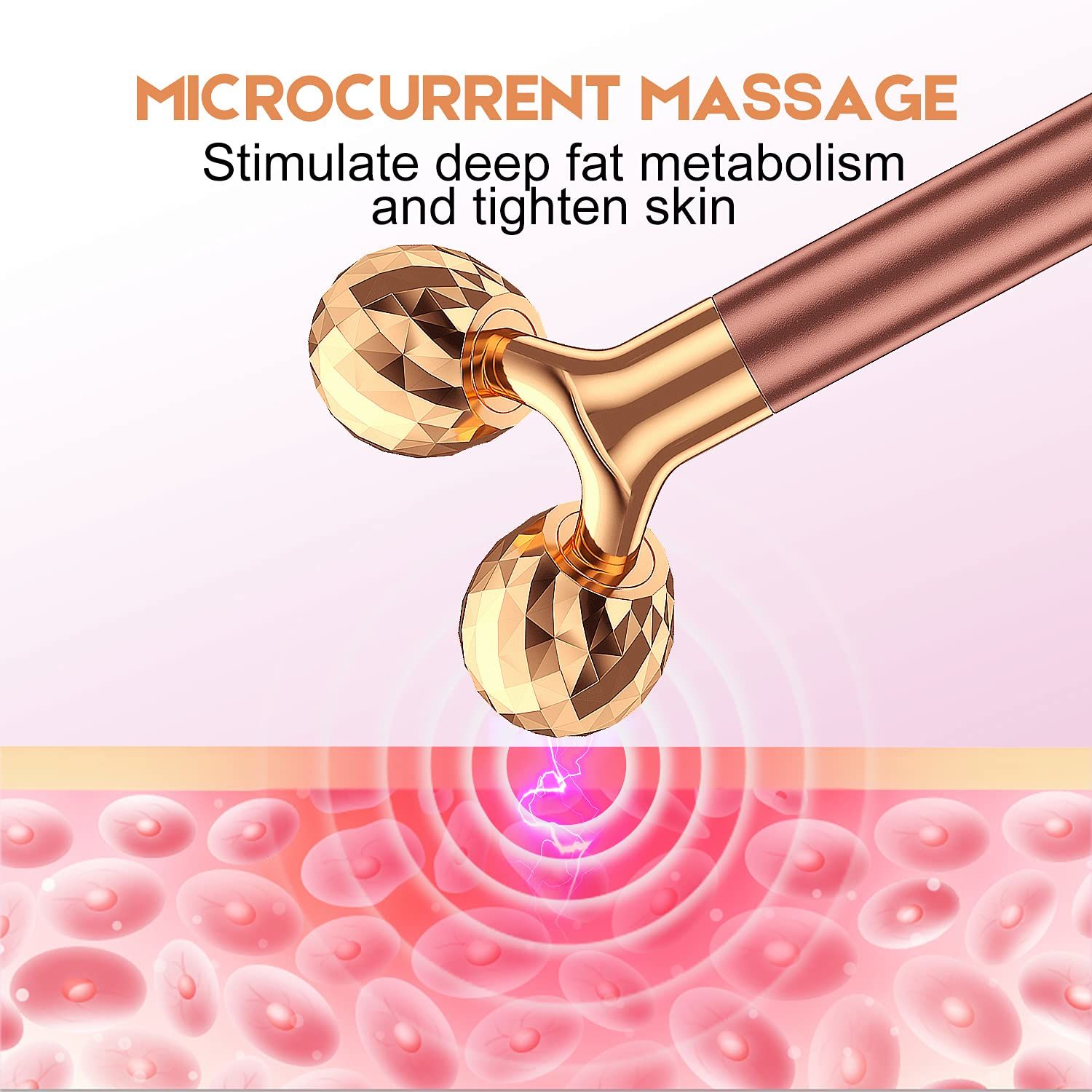 Compre Barra De Belleza 2 En 1 Con Pulso Dorado 24k, Masajeador Facial ...
