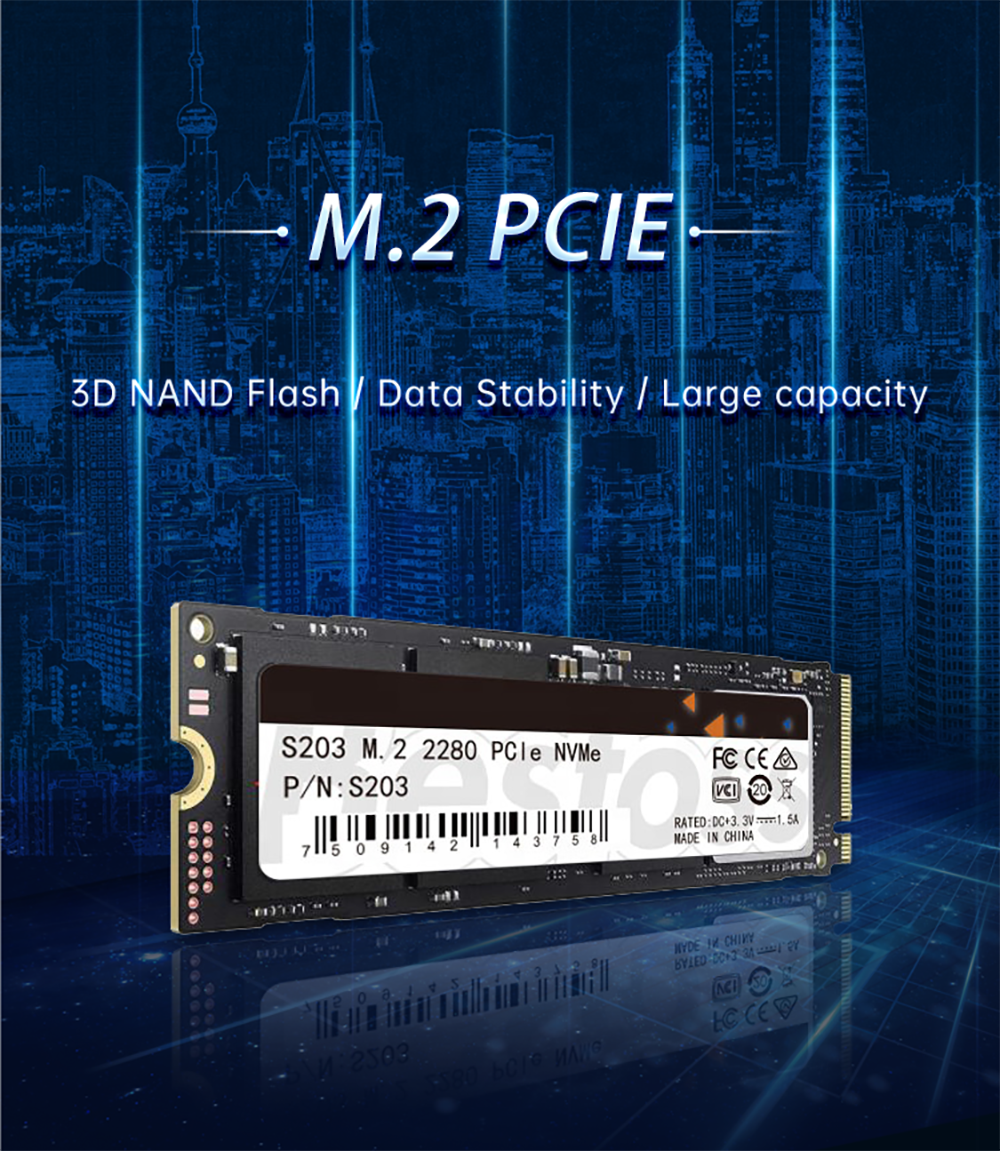 Bestoss Internal Solid State Drive M.2 Nvme Pcie 2280 Nvme Gen3 M2 ...