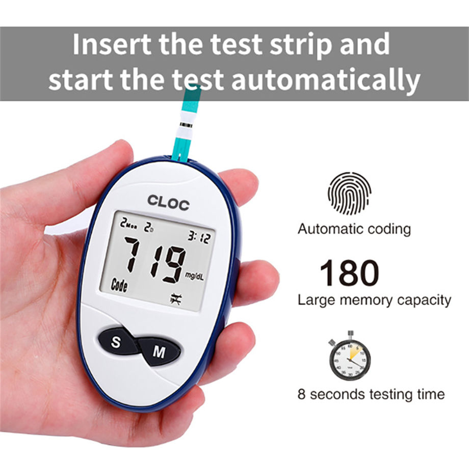 Portable Code Free Digital Glucometer Without Blood Smart Blood Sugar ...