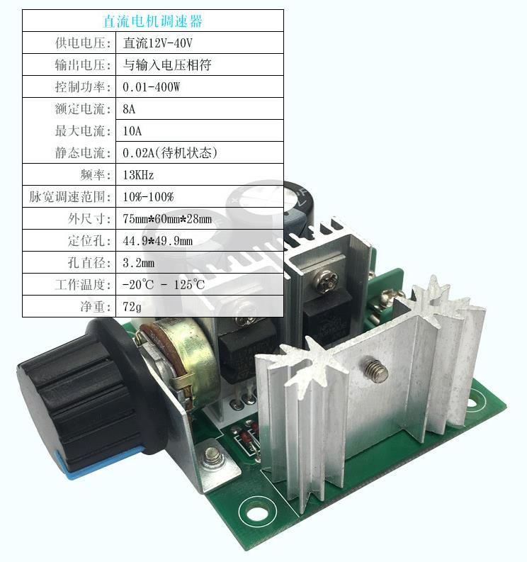 Buy China Wholesale 12v-40v 400w 10a Dc Motor Speed Controller & Pwm ...