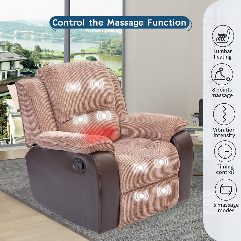 Geeksofa 3 Pieces Sectional Air Leather Match Fabric Manual Or Power ...