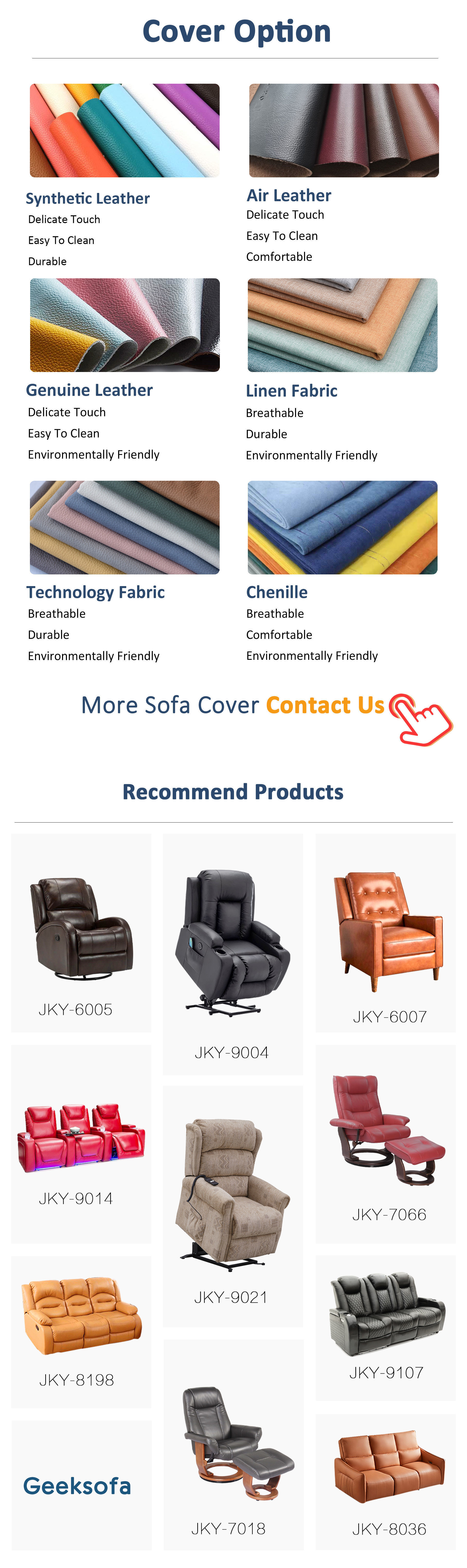 Geeksofa 3 Pieces Sectional Air Leather Match Fabric Manual Or Power ...