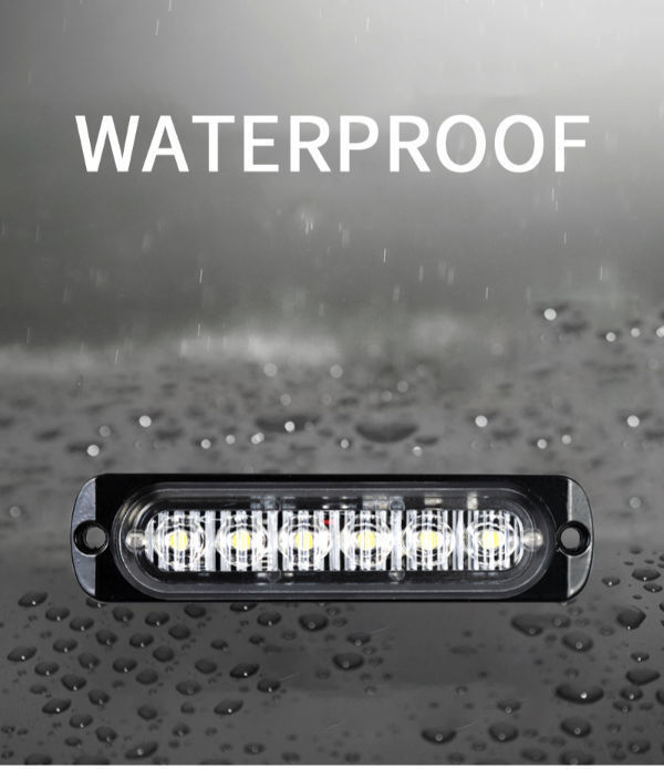 Led Warning Lights 12/24v 6 Leds Ip65 Car Beacon For Universal Vehicle ...