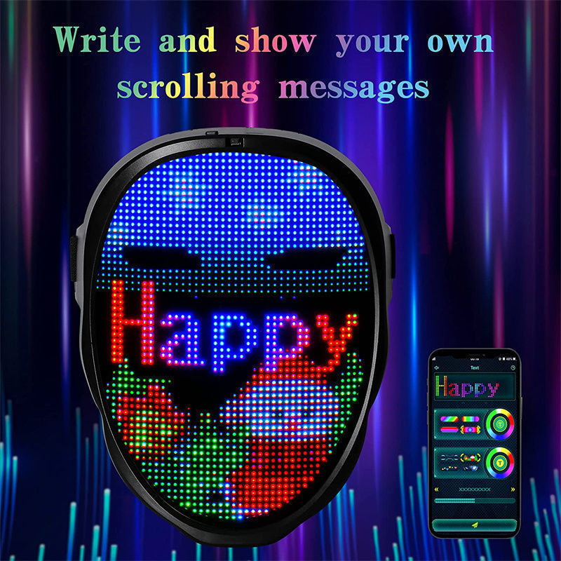 Kids Adults Costume Cosplay Halloween Christmas Party Led Mask Light Up ...