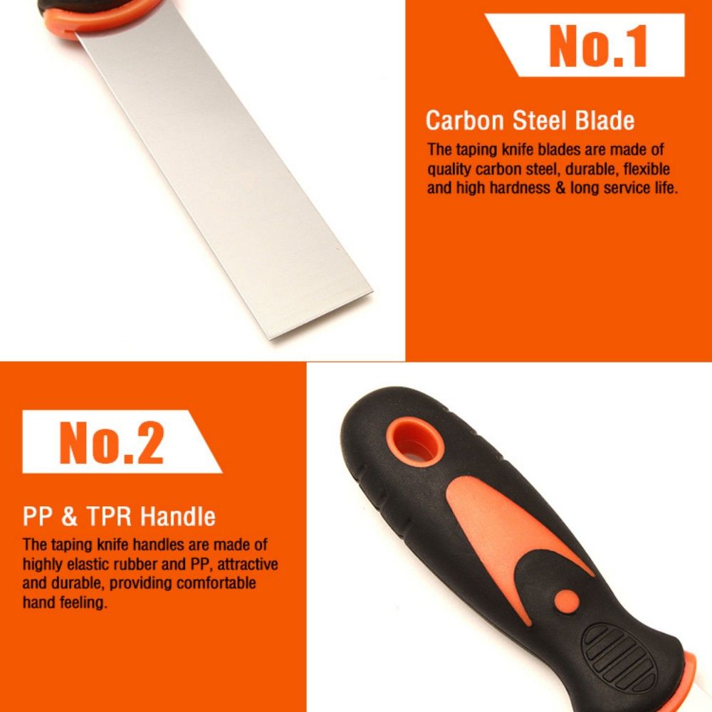 3inch Wide Flexible Blade Putty Scraper Knife With Soft Grip Handle ...
