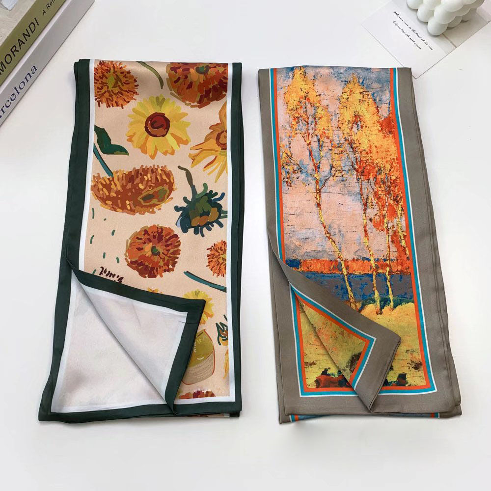 Buy Wholesale China Classic Style Round Point Design Silk Scarfs 100% ...