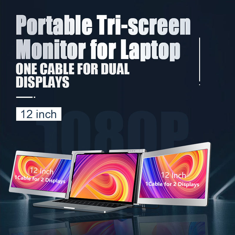 Buy Wholesale China 12-inch One Cable Triple Screen Laptop Monitor ...