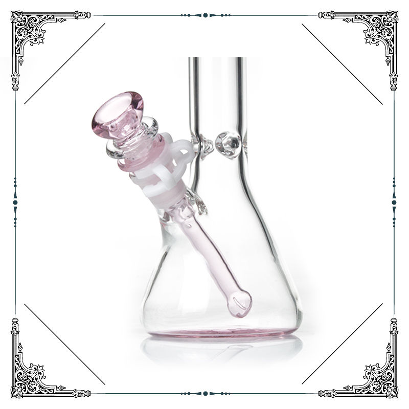10 Inches Pink Cat Glass Bong Beaker Glass Water Pipe Beaker Hookah ...
