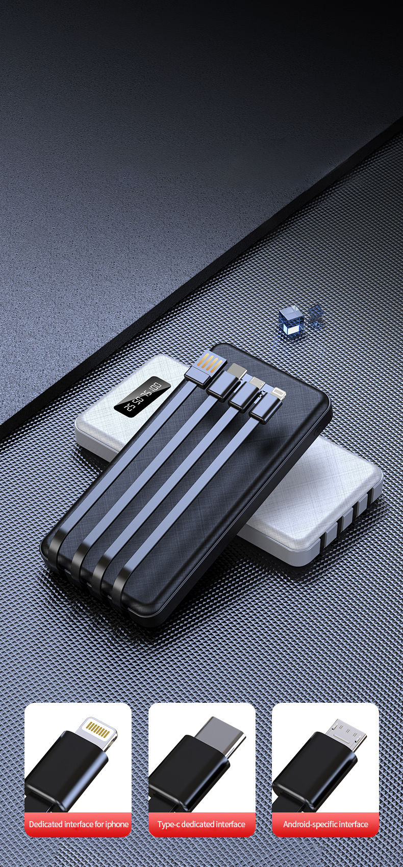 Buy Wholesale China Kingstar Portable Built In Cable Power Banks 4 ...