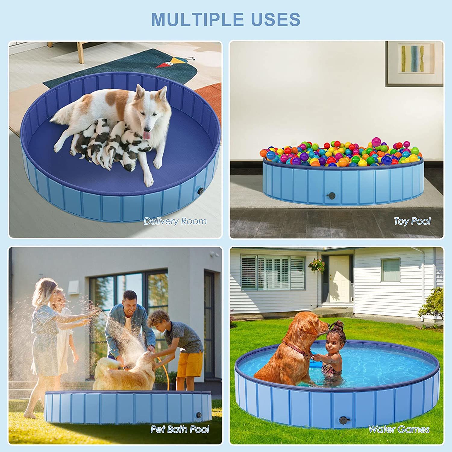Buy Wholesale China Pet Foldable Bath Tub Pool Pvc Swimming Pool Cat ...