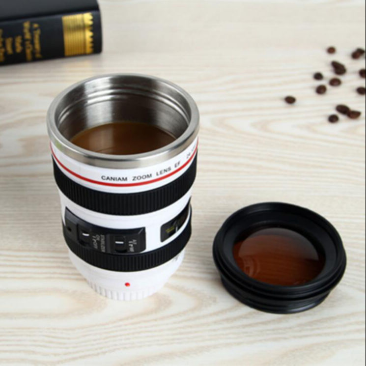 Buy Wholesale China Stainless Steel Coffee Mug Travel Camera Lens Mug ...