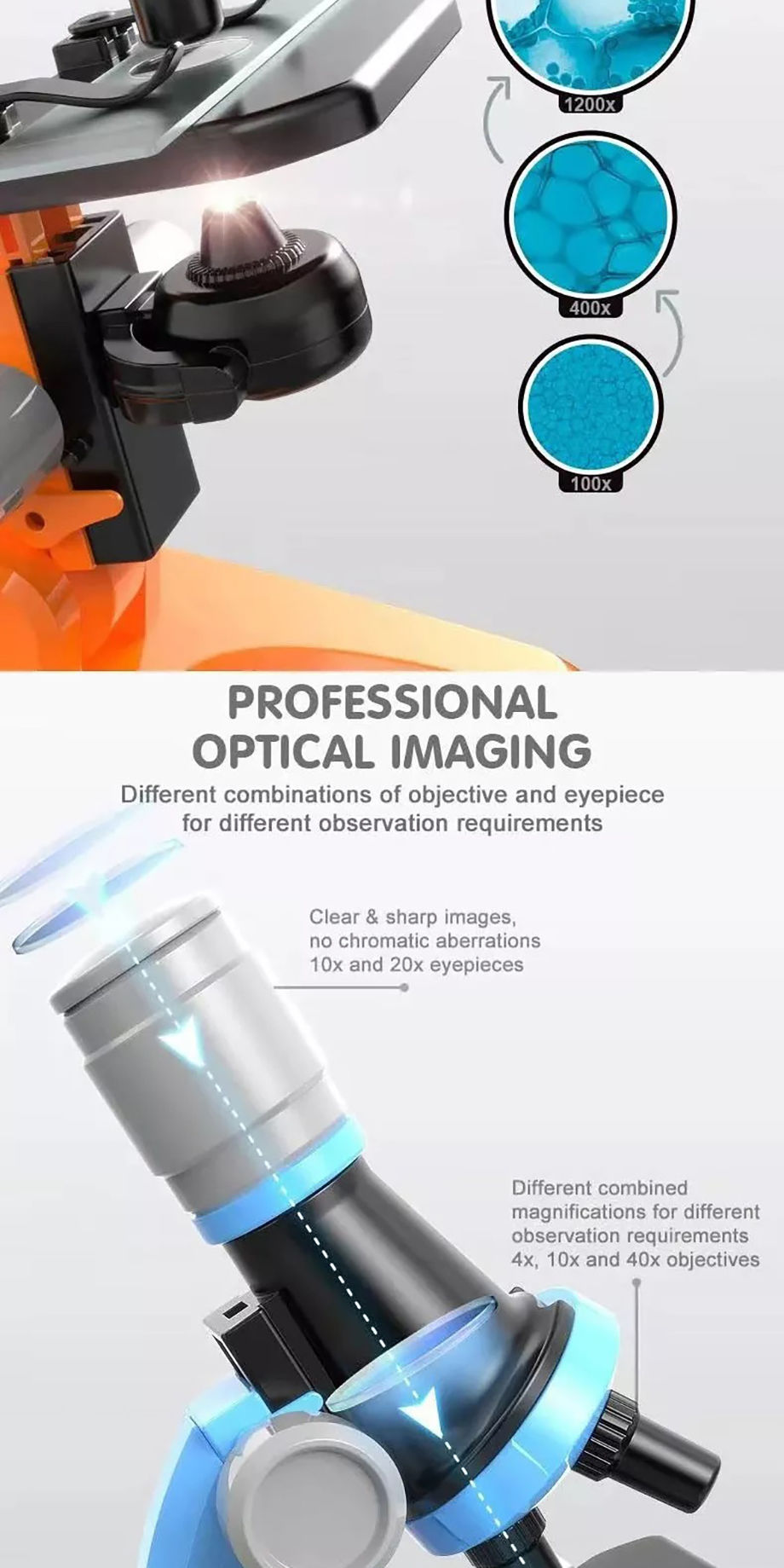 Toy Biological Microscope For Student Lab Science Equipment Science ...