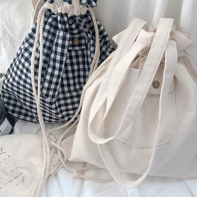 Buy Wholesale China Students Shopper Canvas Bag Custom Drawstring Tote ...