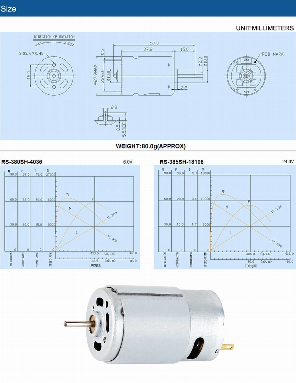 Buy Wholesale China 27.7mm 380sh 385sh 5v 6v 9v 12v 24v Carbon Brush ...