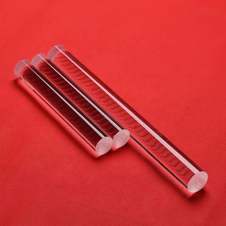 High Temperature Customized Size Optical Fiber Fused Clear Glass Rod ...