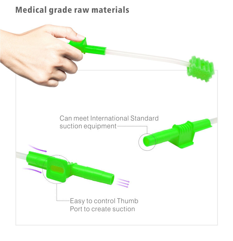 Factory Outlet Disposable Suction Oral Care Swab Sponge Toothbrush For ...